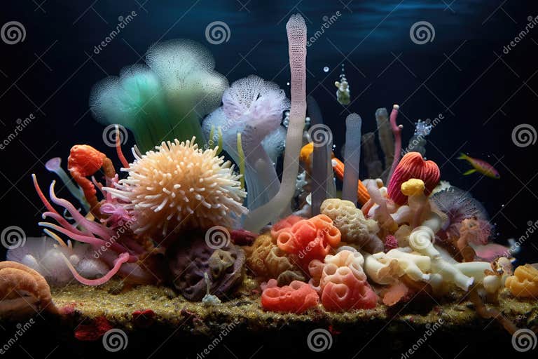 Microplastics in a Marine Organisms Digestive System Stock Photo ...