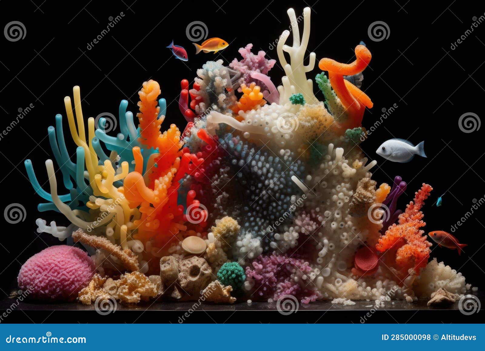 Ingestion By Marine Organisms Concept Icon Vector Illustration ...