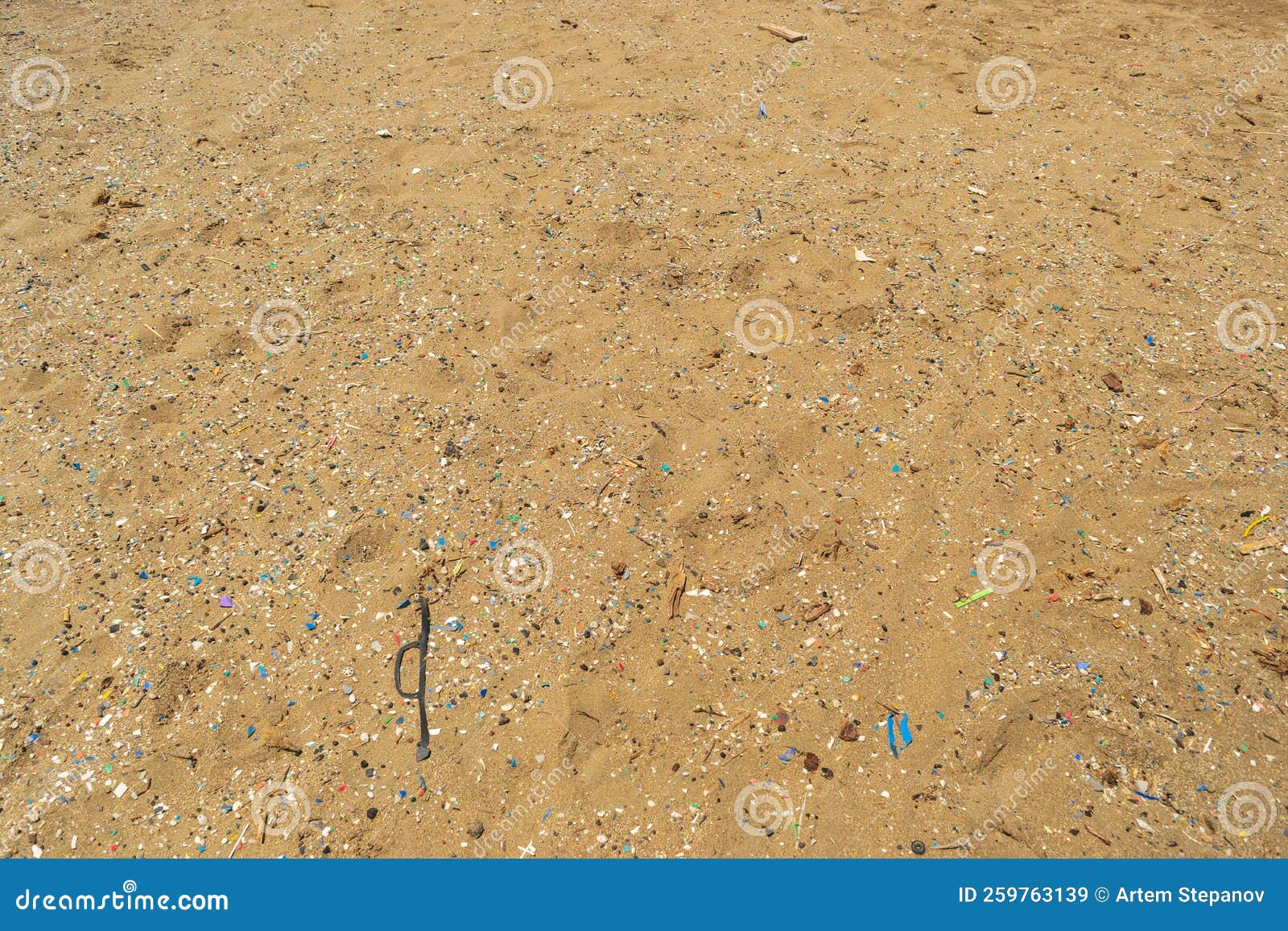 Microplastics on Sand Beach Stock Image - Image of plastics, ocean ...