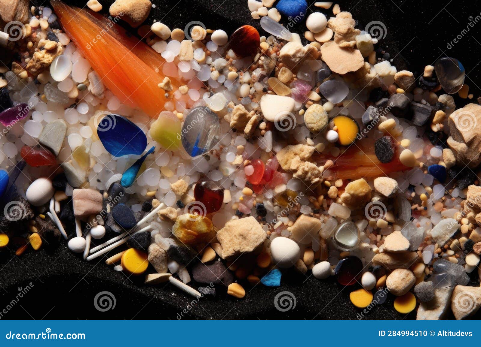 Microplastics in Soil Sample, Magnified View Stock Illustration ...