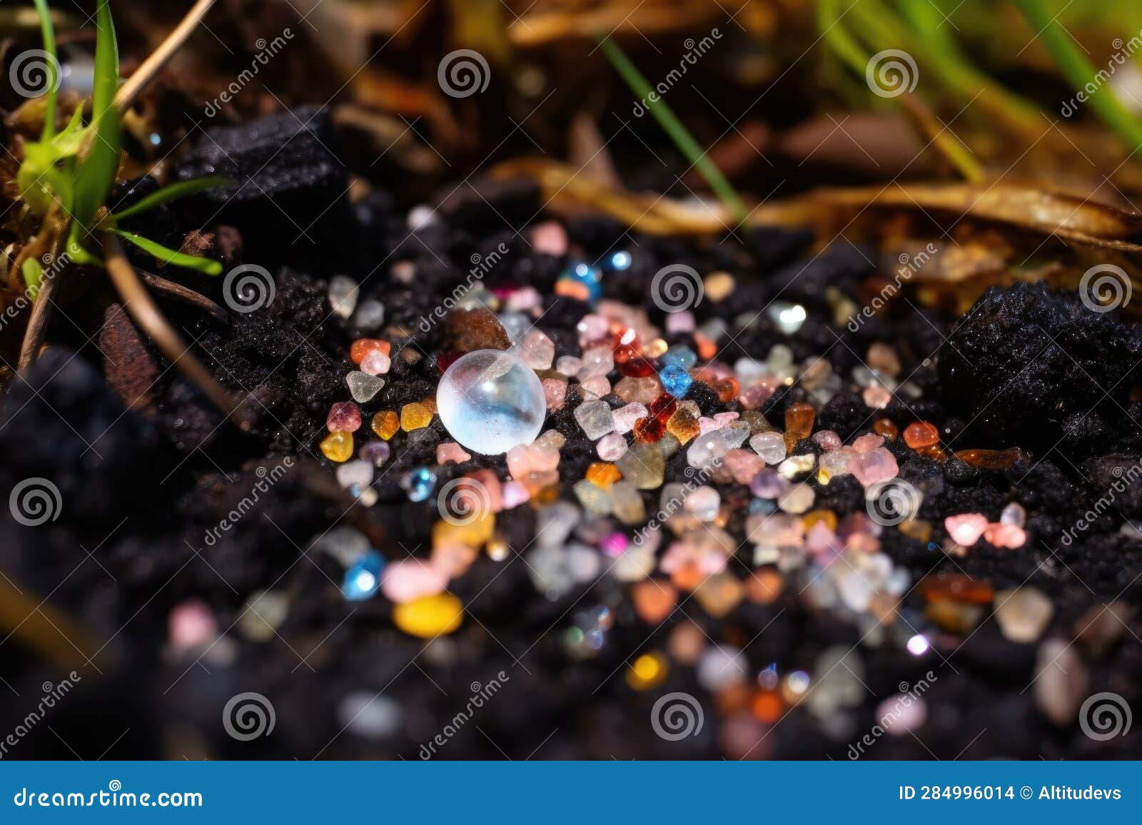 Microplastics in Soil Sample Revealing Environmental Impact Stock ...