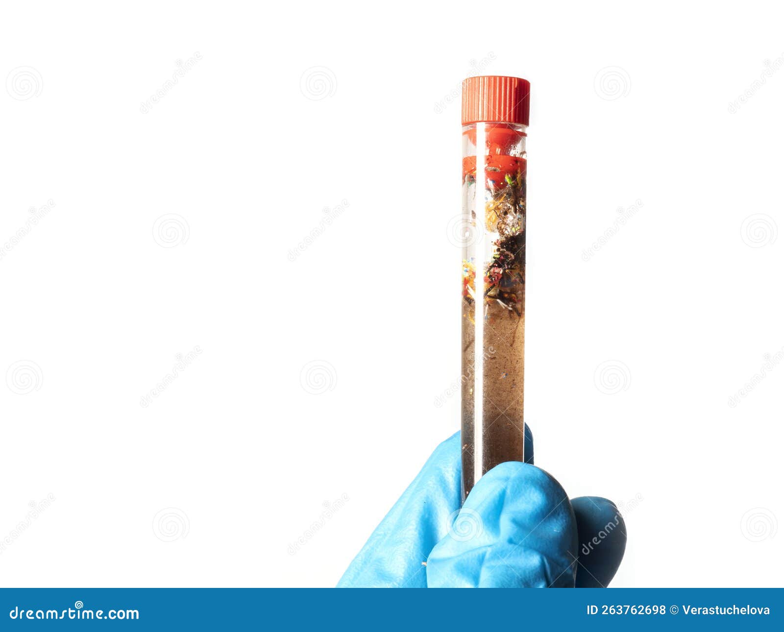 Microplastics in Soil a Test Tube with Soil Sample Stock Photo - Image ...