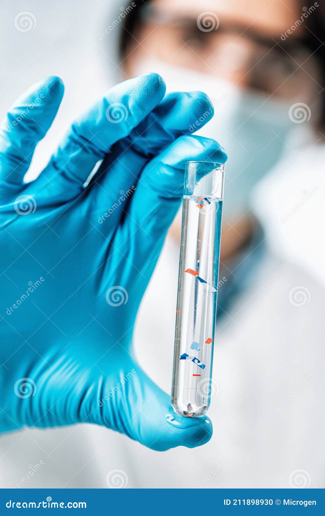 Microplastics in a Test Tube with Water Sample Stock Photo - Image of ...