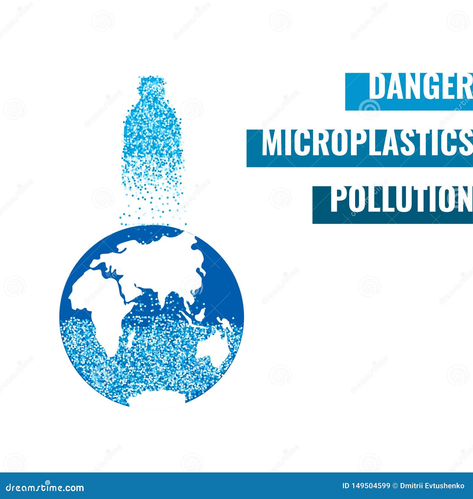 Of Microplastics In The Water Vector Banner. | CartoonDealer.com #149544742