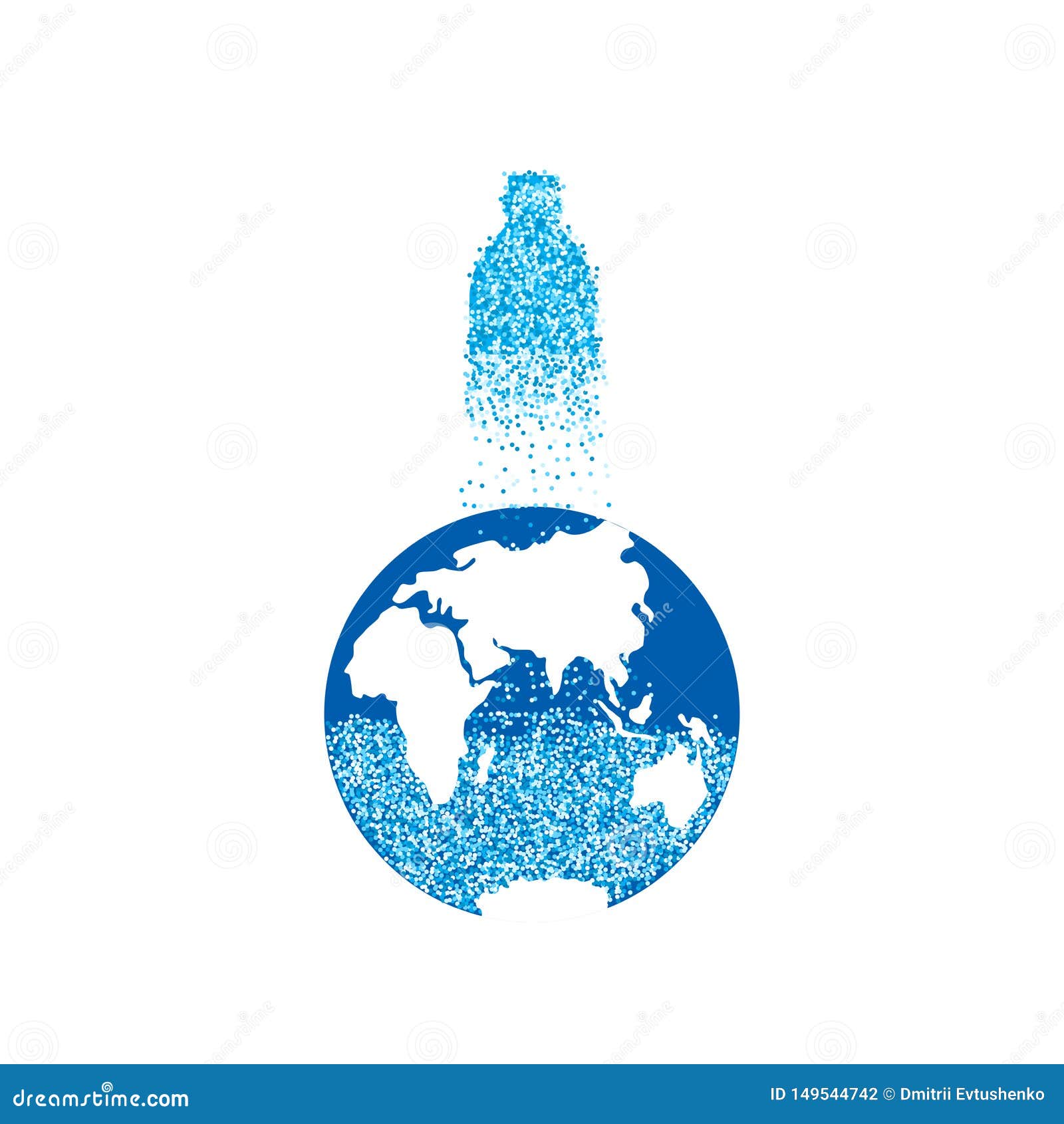 Of Microplastics in the Water Vector Banner. Stock Vector ...