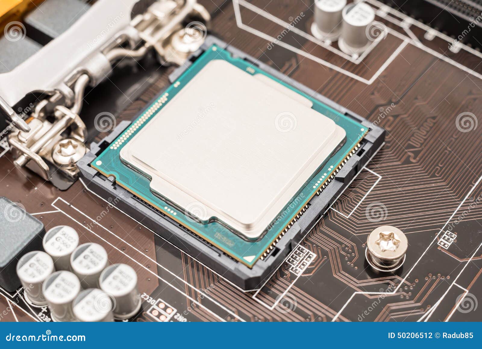 Microprocesador De La Unidad Central De Proceso (CPU) Foto de archivo ...