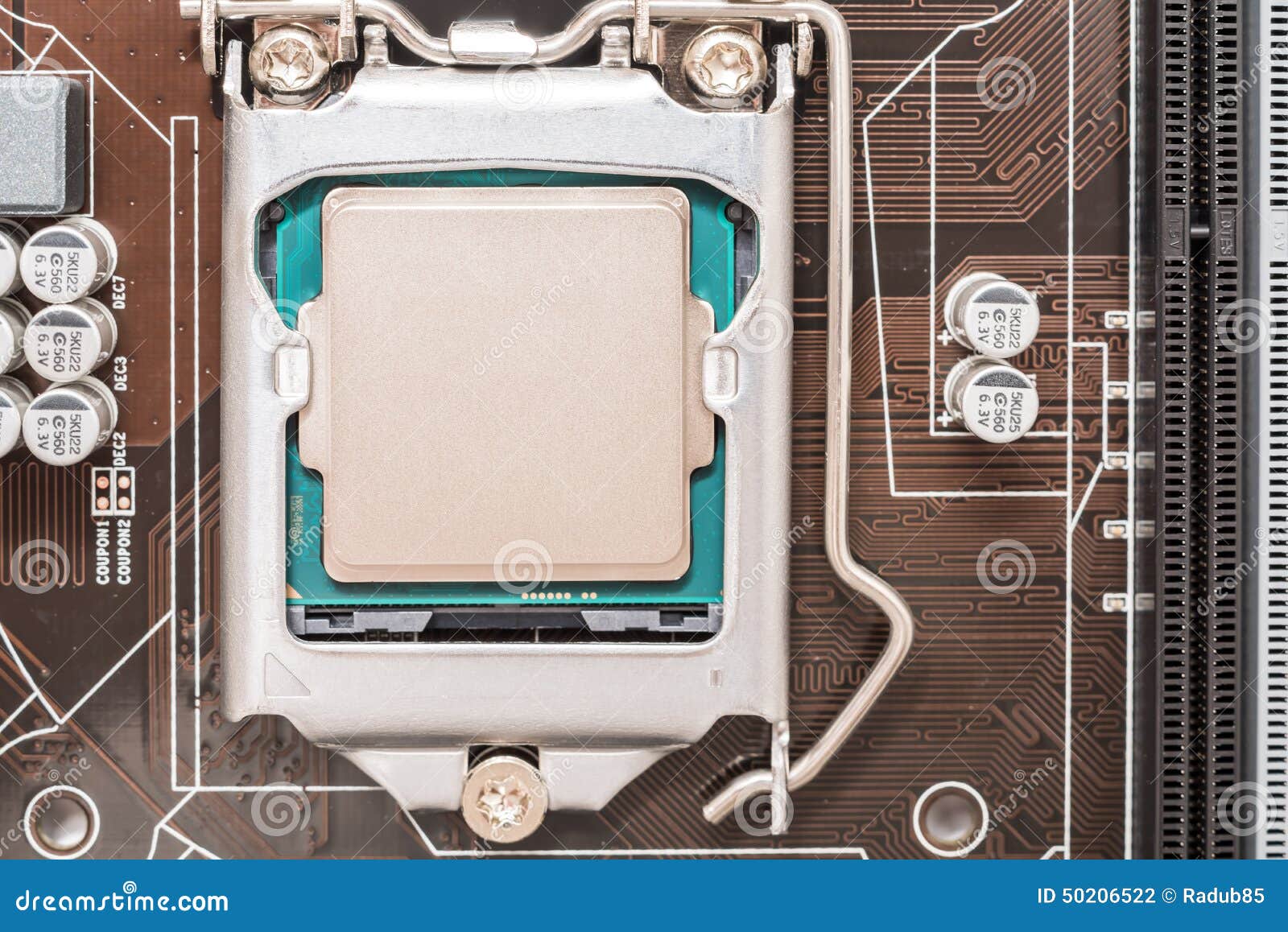Microprocesador De La Unidad Central De Proceso (CPU) Foto de archivo ...
