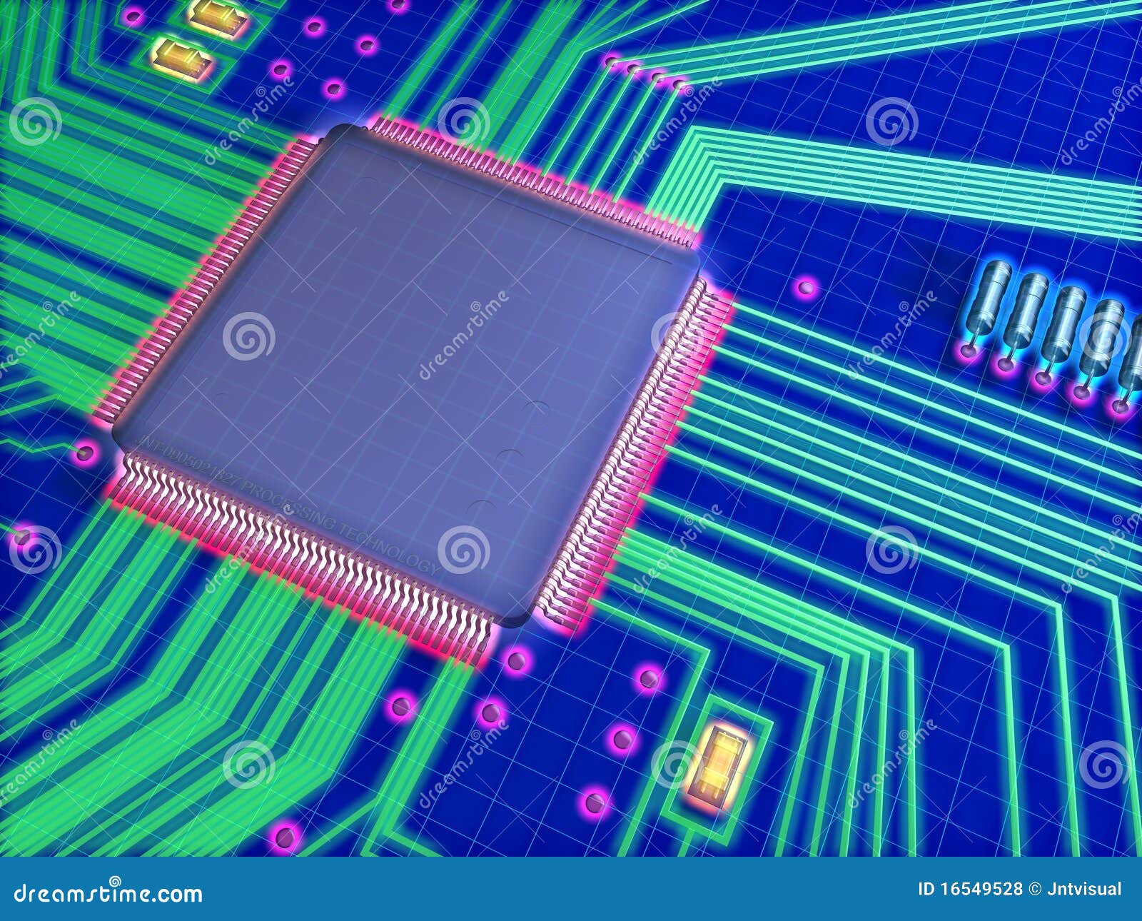 Microprocessor stock illustration. Illustration of product - 16549528