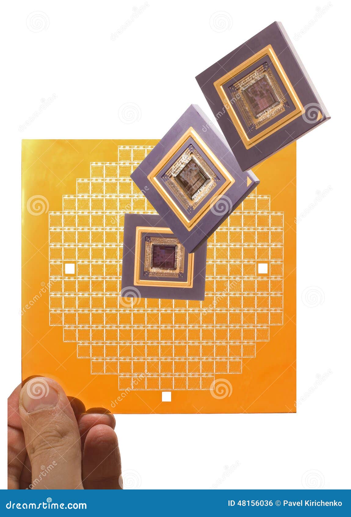 Microprocessor and Chip Mask in Hand Stock Photo - Image of circuit ...