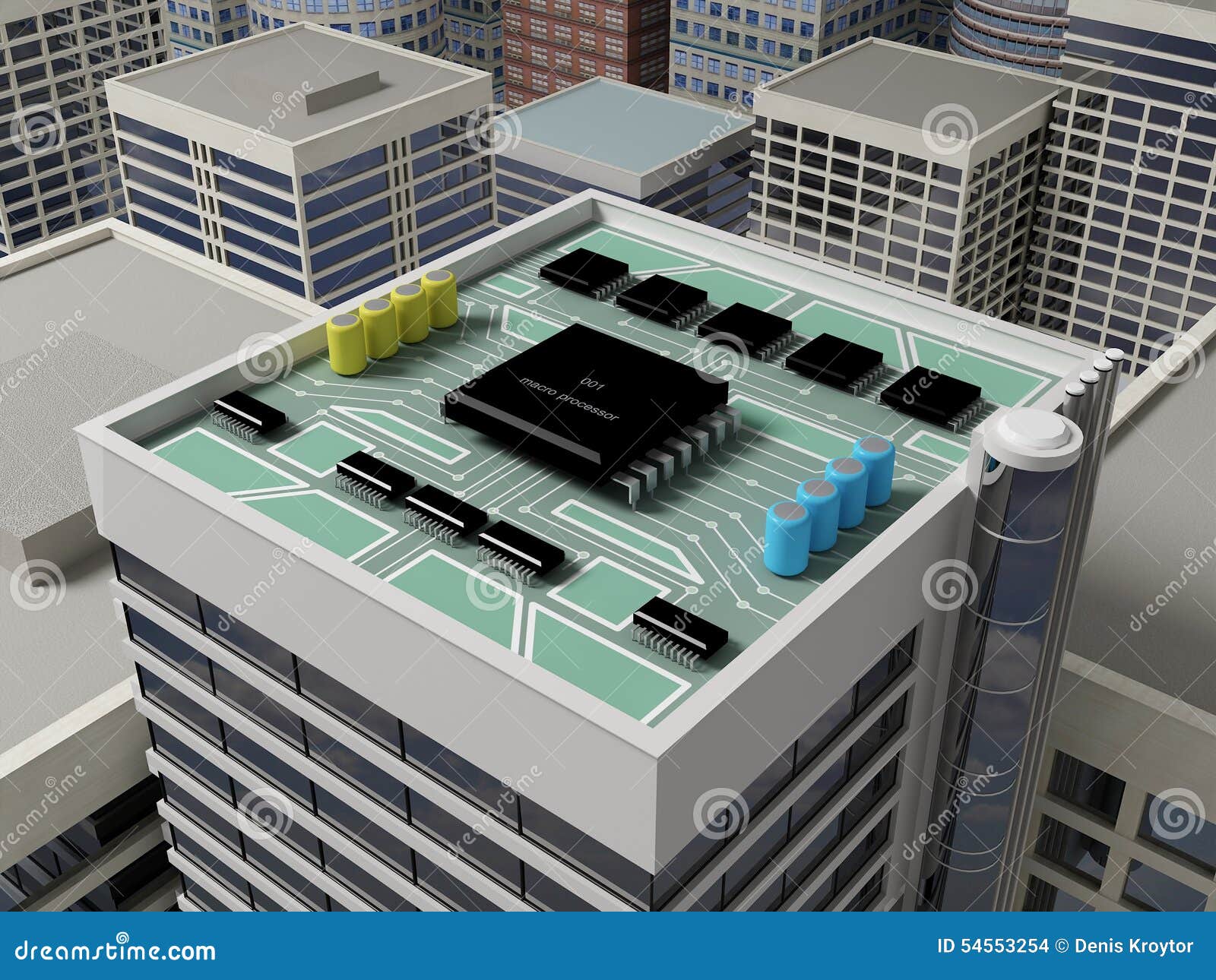 Powerful Microprocessor Of The Future. Hi-tech. New Generation ...