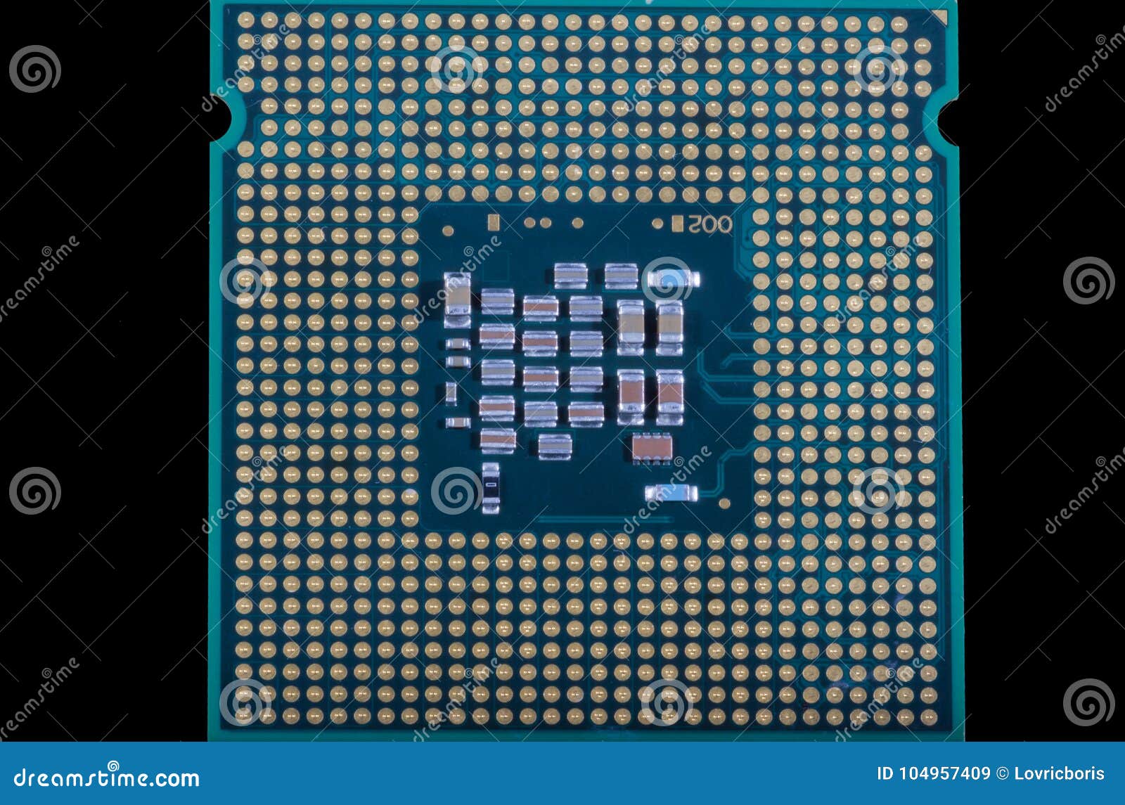 Microprocessor - Closeup Detail Stock Image - Image of detail, grid ...