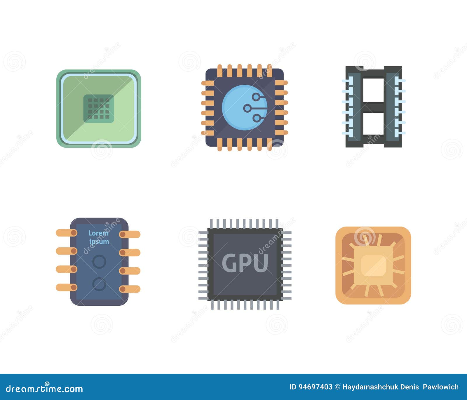 Microprocessor and Electronic Chips Icons . Set Chip Vector ... Microprocessor and Electronic Chips Icons . Set Chip Vector ...