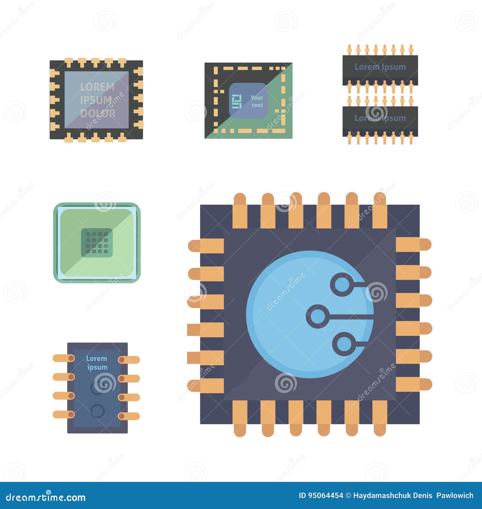 Microprocessor and Electronic Chips Icons . Set Chip Vector ... Microprocessor and Electronic Chips Icons . Set Chip Vector ...