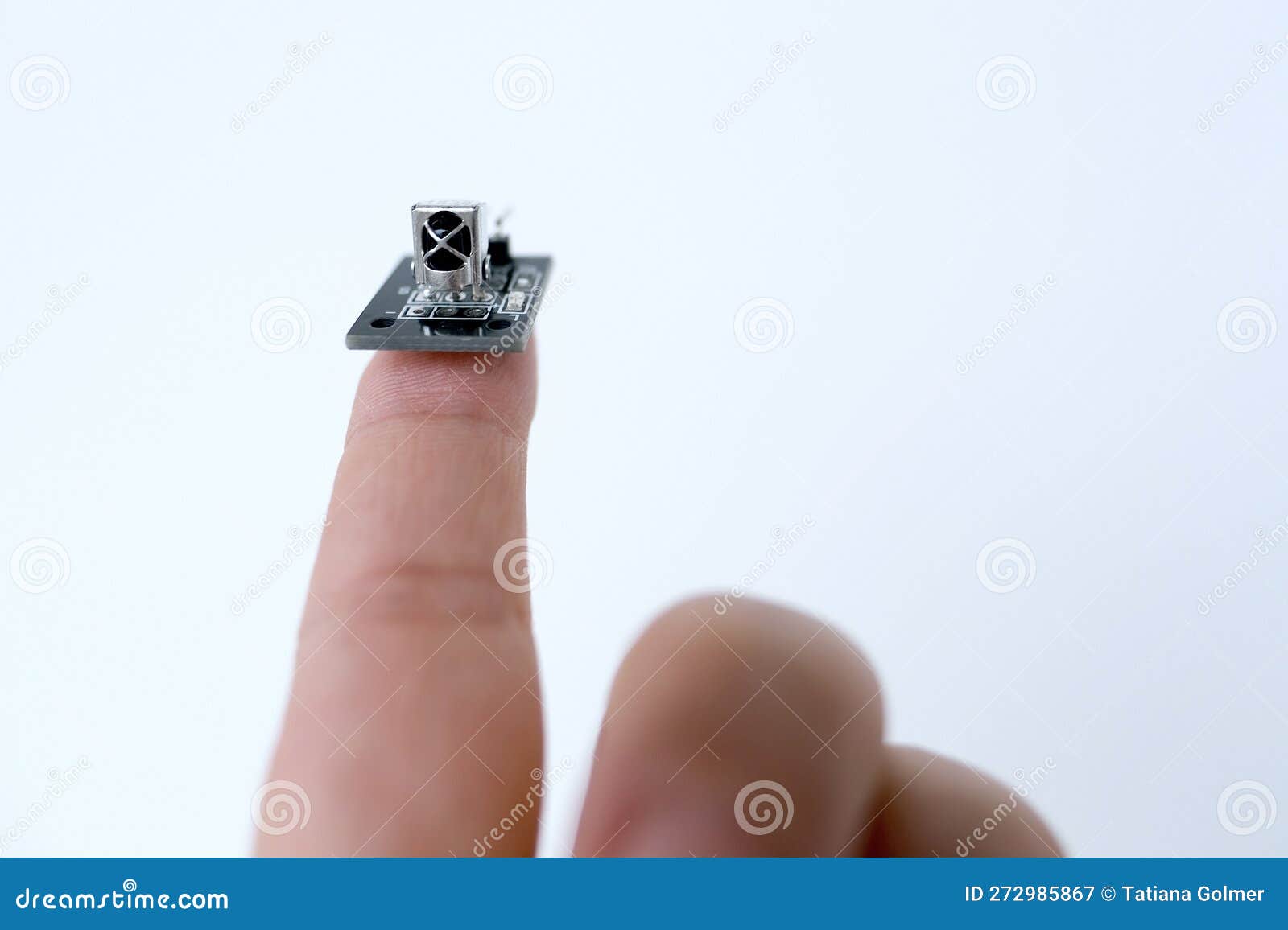 Microprocessor In Hand And Signals Stock Photo | CartoonDealer.com ...
