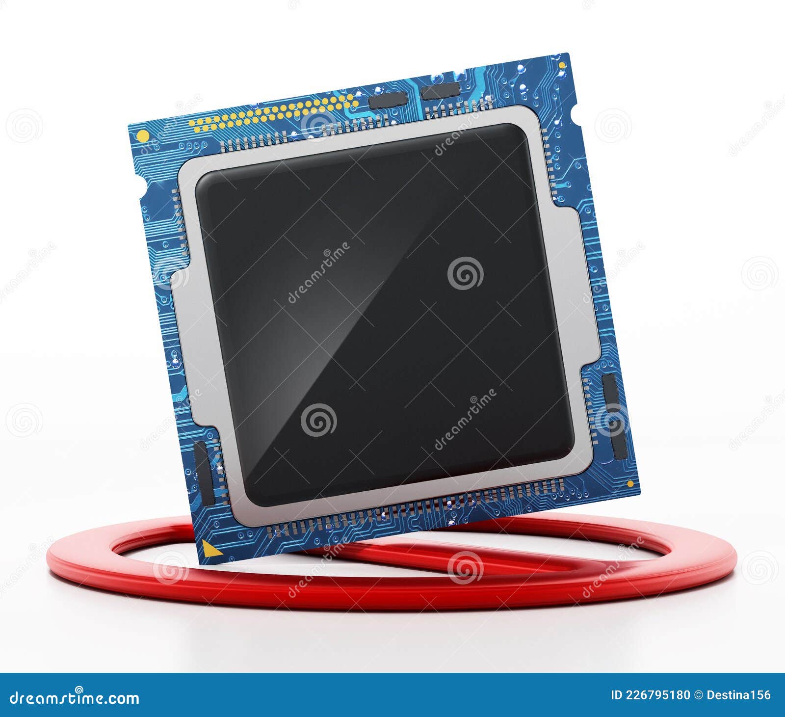 CPU Microprocessor Illustration. Black Icon On White Popart Splash At ...