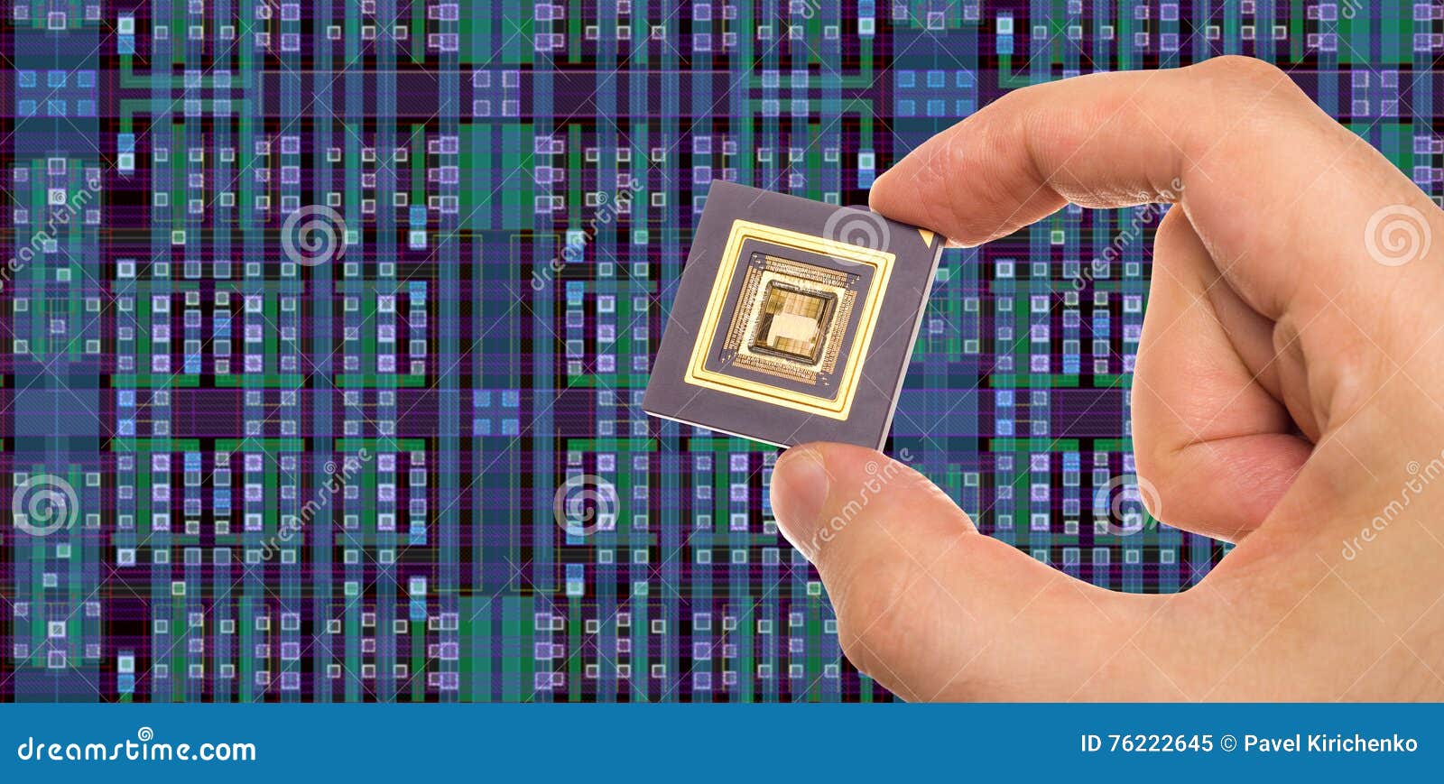 Microprocessor Hand Its Layout Stock Photos - Free & Royalty-Free Stock ...