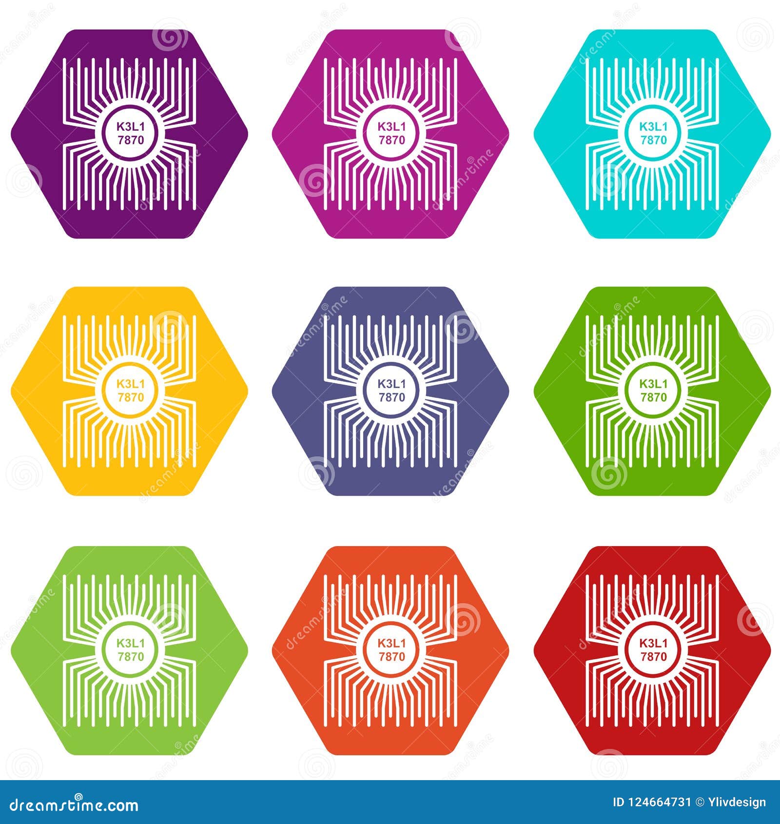 Microprocessor Icons Set 9 Vector Stock Vector - Illustration of core ...