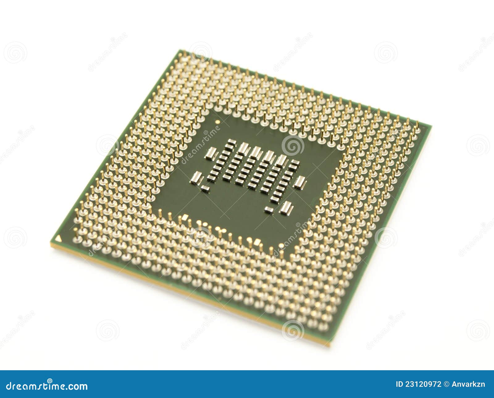 Microprocessor Isolated on White Stock Photo - Image of cache, chip ...