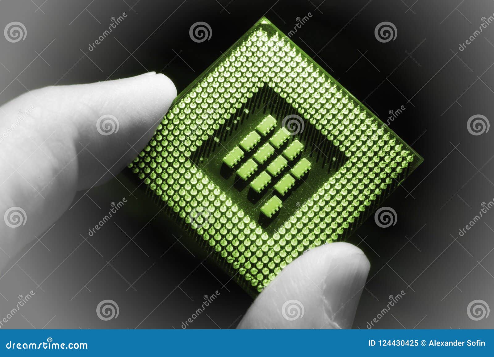 Microprocessor Lying on Computer Keyboard Buttons Stock Image - Image ...