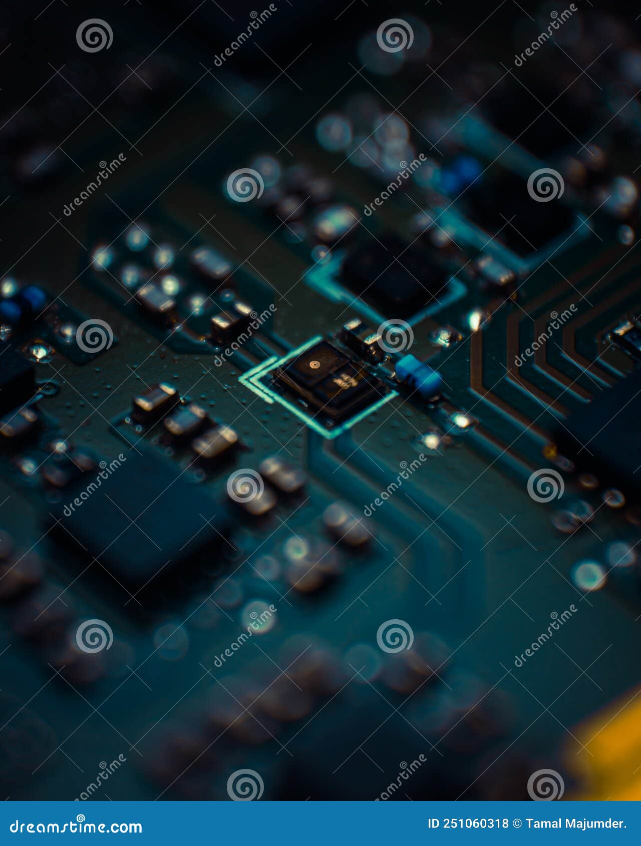 Microprocessor of a Mobile Phone . Stock Photo - Image of green, gadget ...