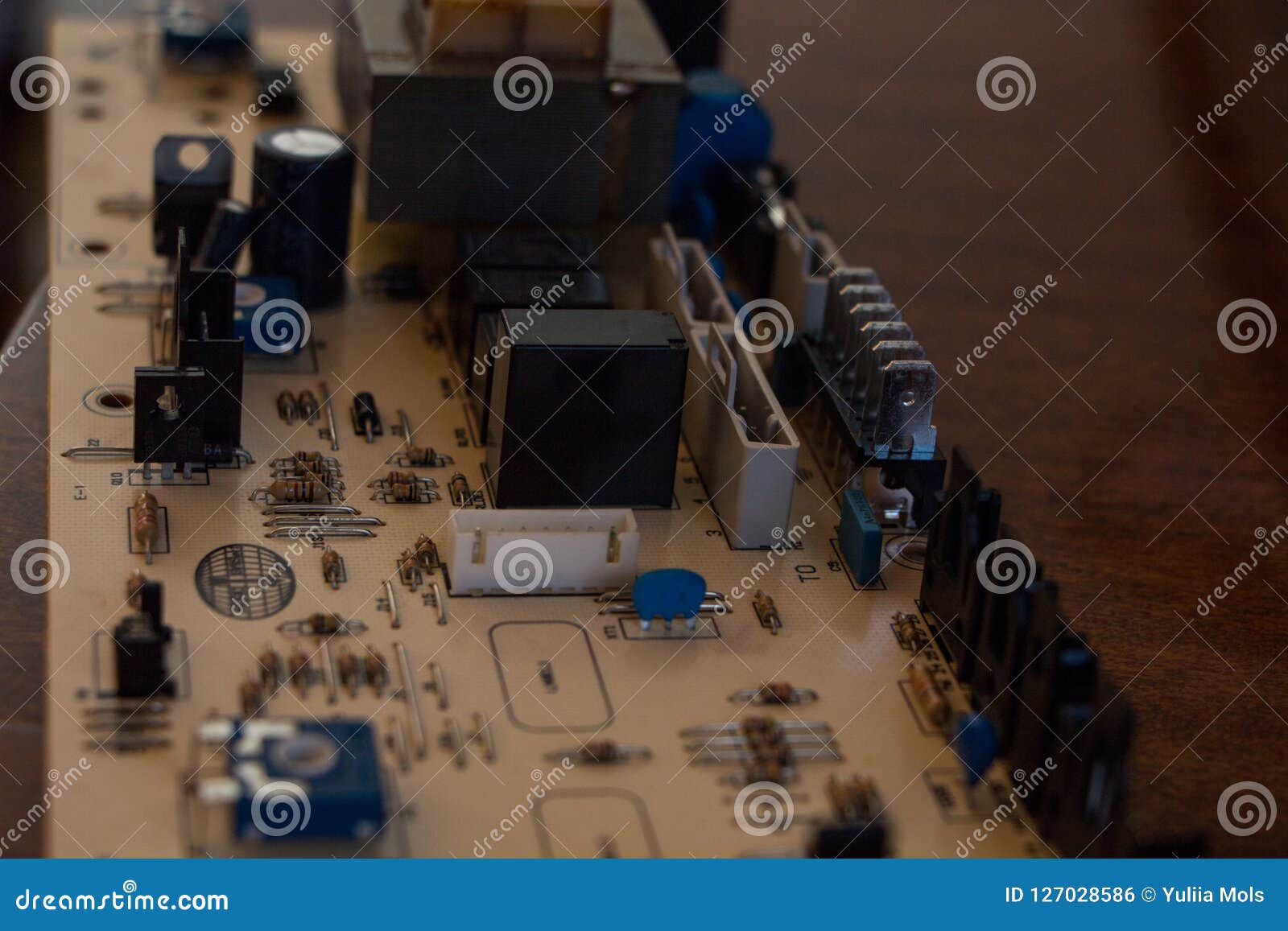 Microprocessor with Motherboard Background. Stock Photo - Image of ...