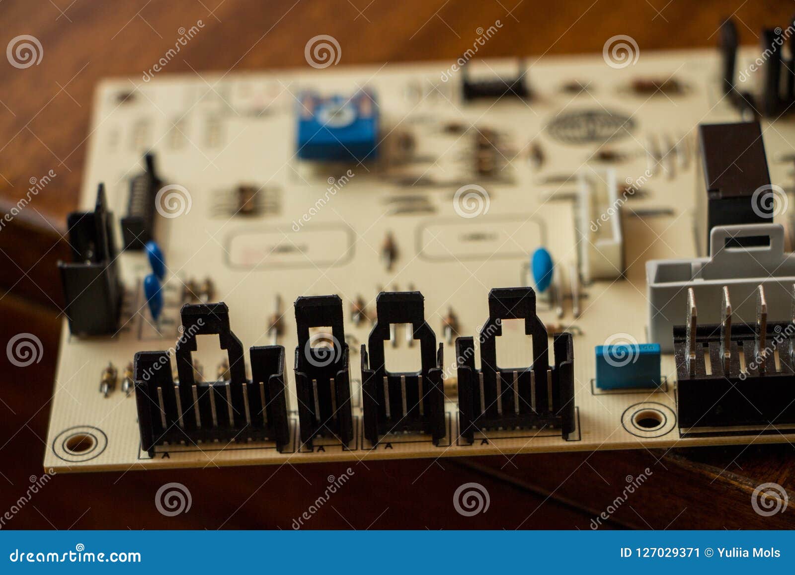 Microprocessor with Motherboard Background. Stock Image - Image of ...