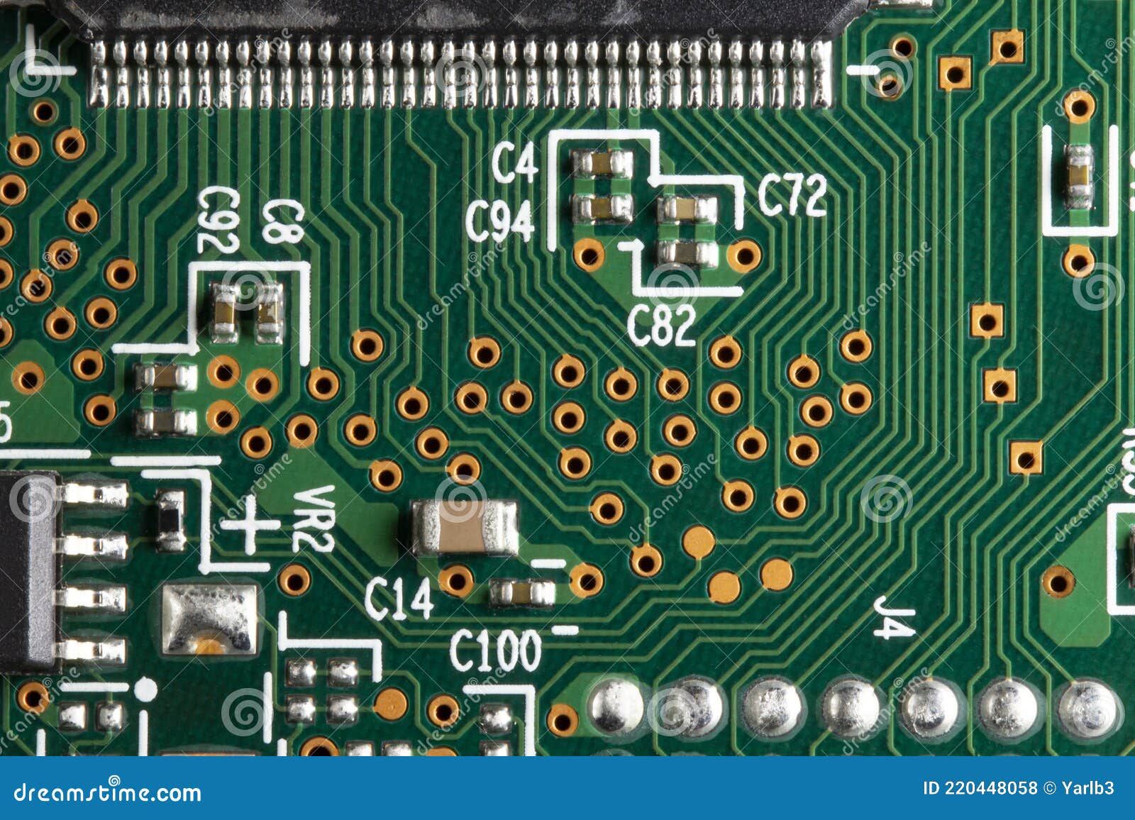 Microprocessor Printed Circuit Board With Electronic Components And ... Microprocessor Printed Circuit Board With Electronic Components And ...