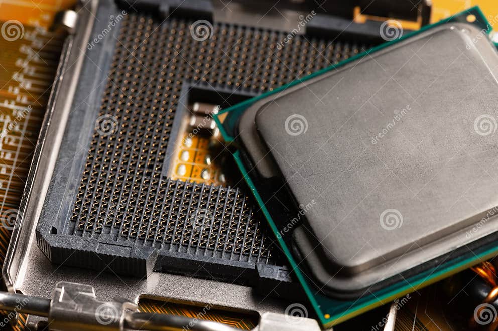 The Microprocessor Processor of the CPU of a Computer or Laptop Lies on ...