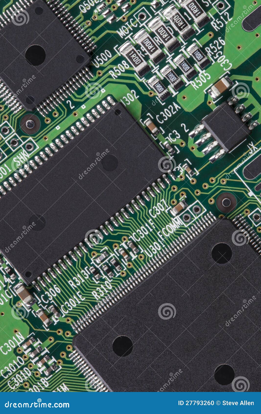 Microprocessors - Printed Circuit Board Stock Photo - Image of data ...