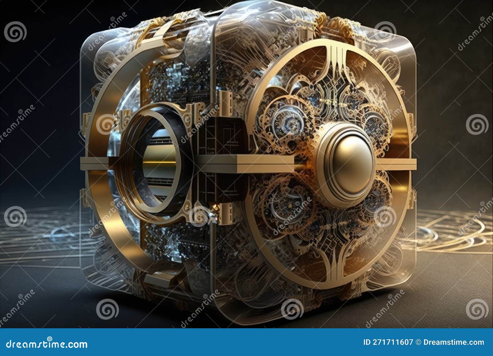 Micropuce Informatique Quantique 5g Processeur Illustration Stock ...