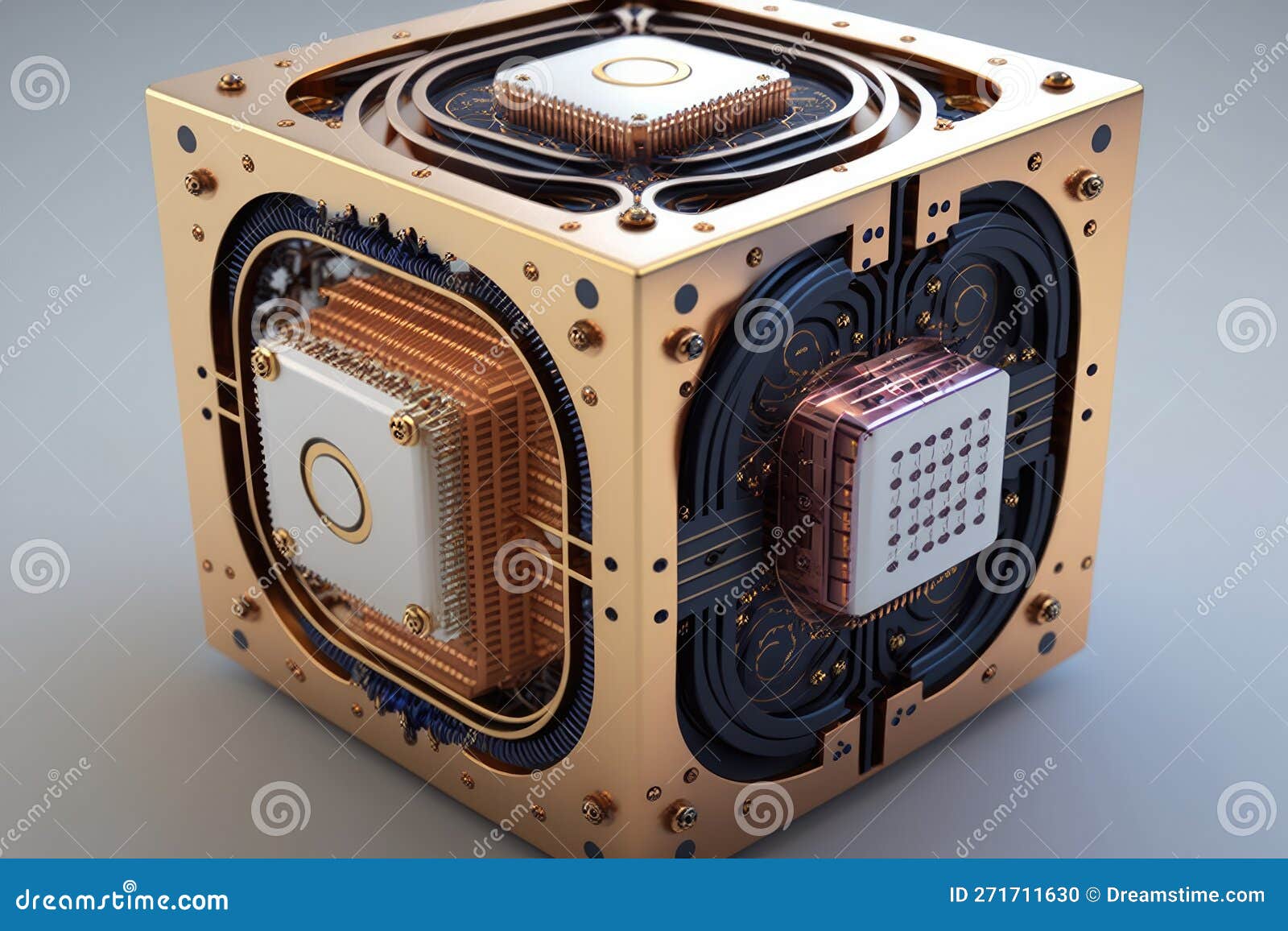 Micropuce Informatique Quantique 5g Processeur Illustration Stock ...