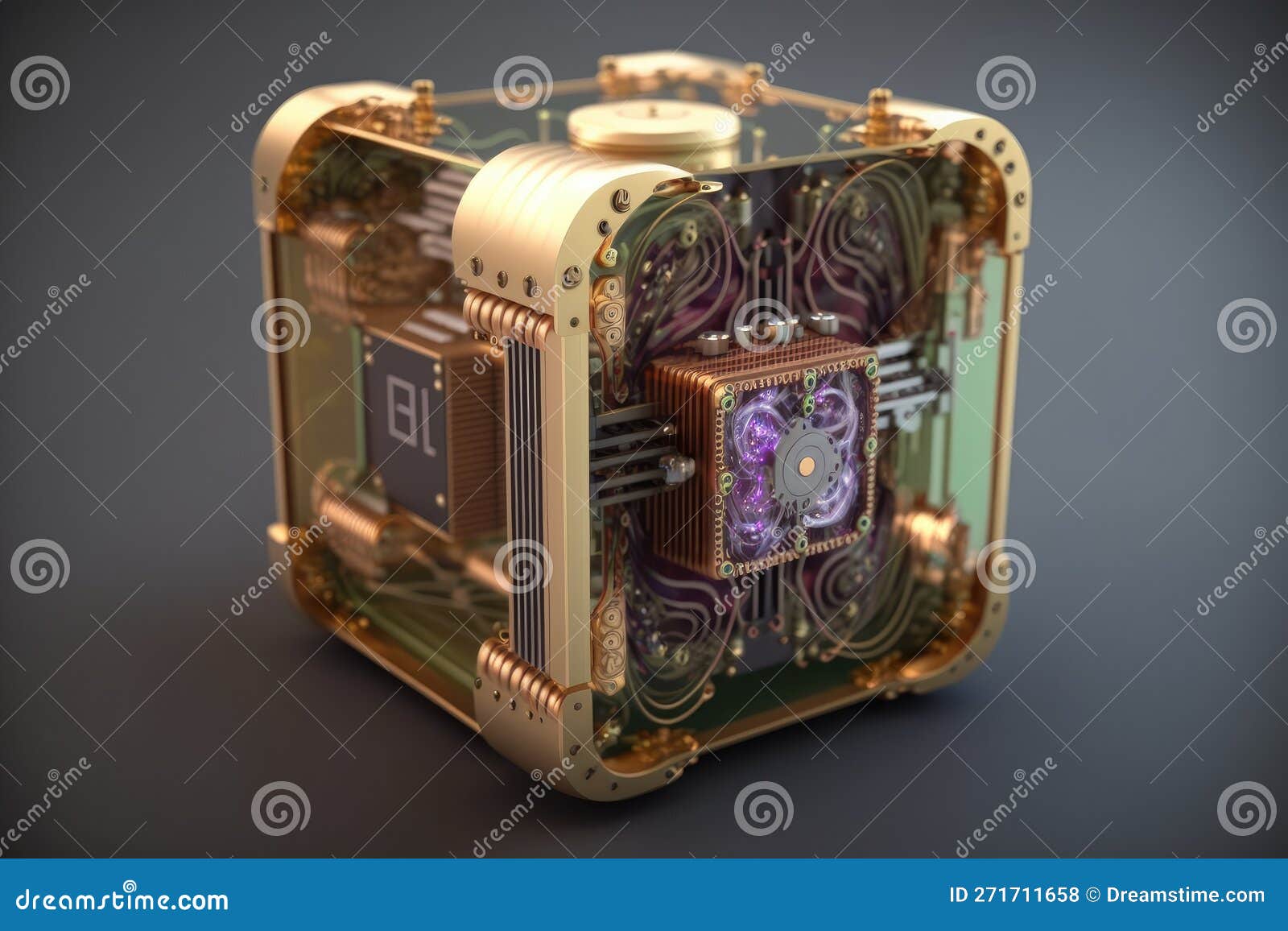 Micropuce Informatique Quantique 5g Processeur Illustration Stock ...