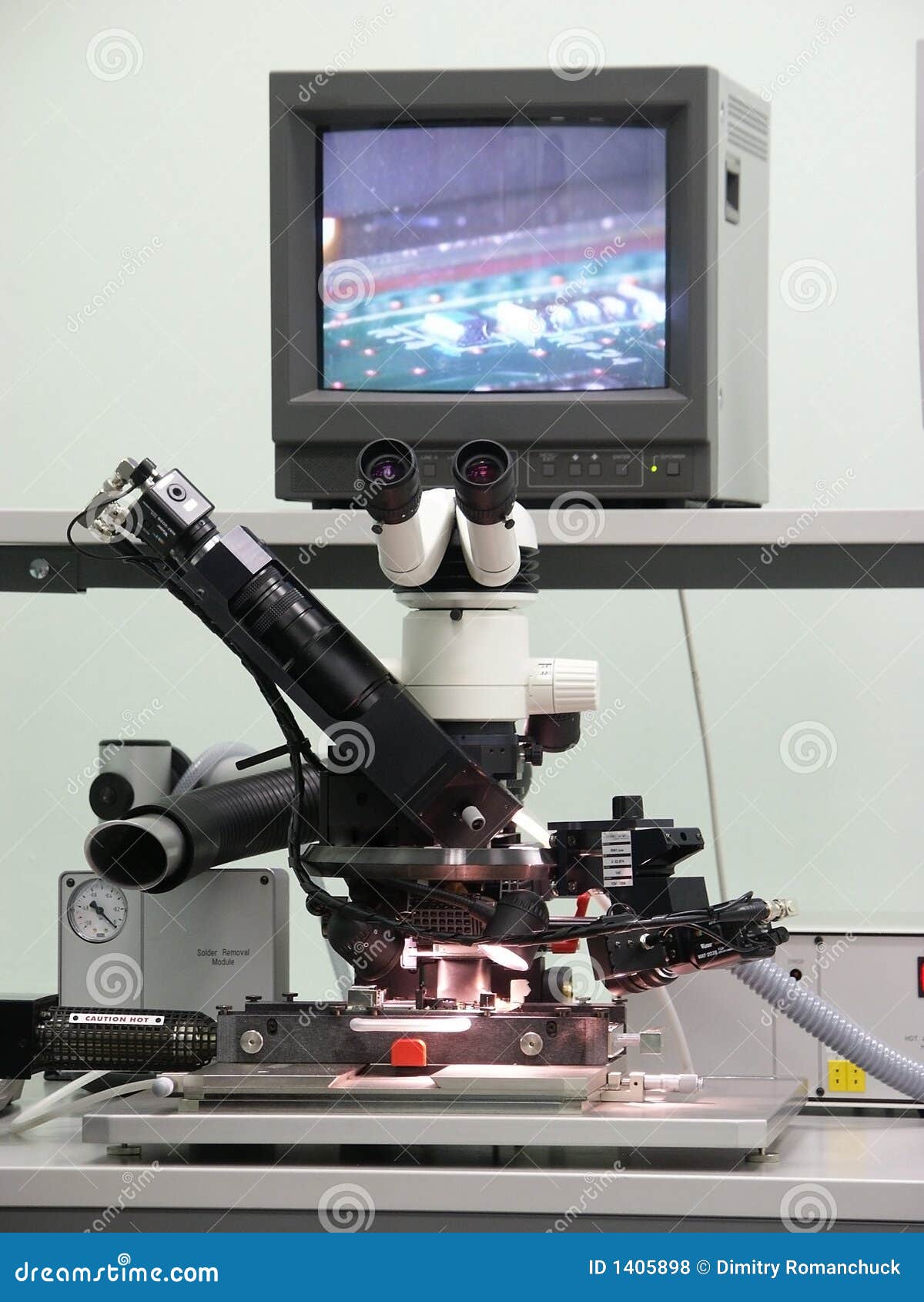 Microscópio eletrônico foto de stock. Imagem de computador - 1405898