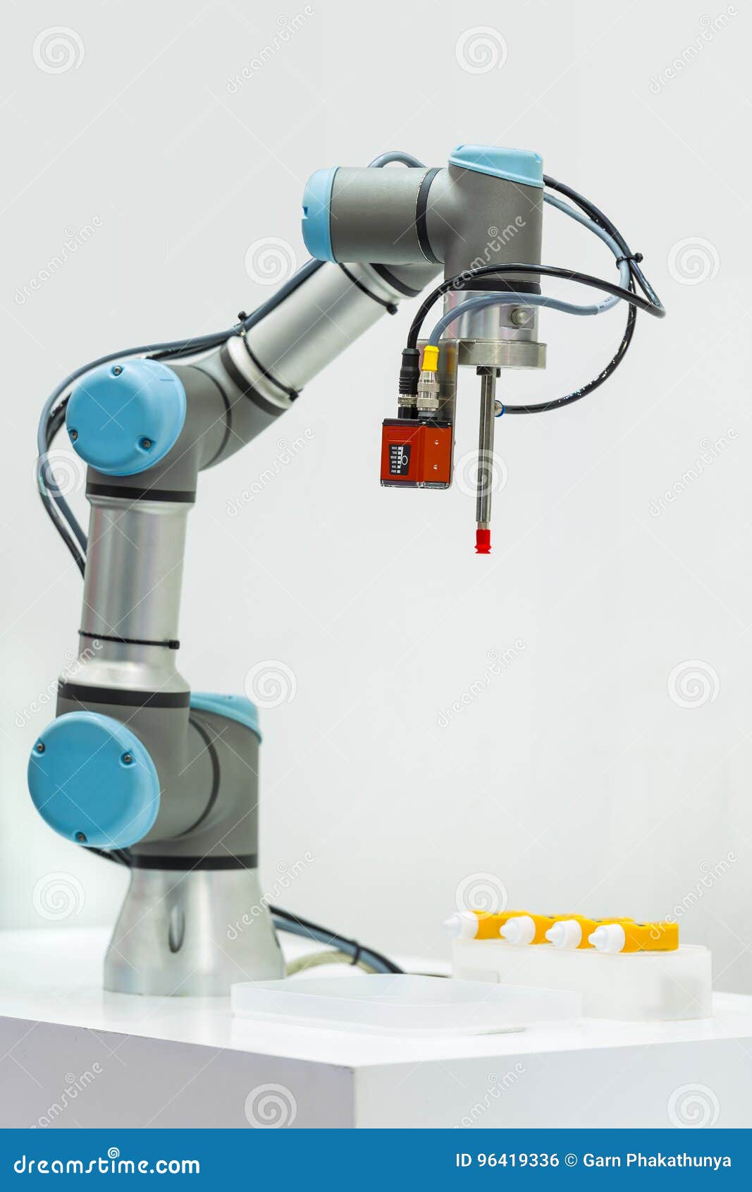 Robotic Arm Machine, Industry 4.0 Robot Concept .The Robot Arm Is ...