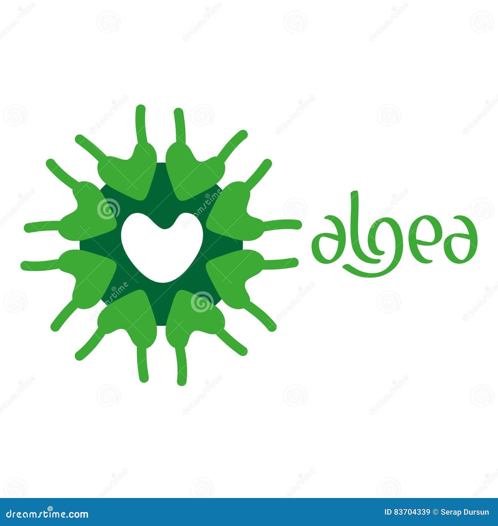 Microscobic Algea Icon and Logo Design Stock Illustration ...