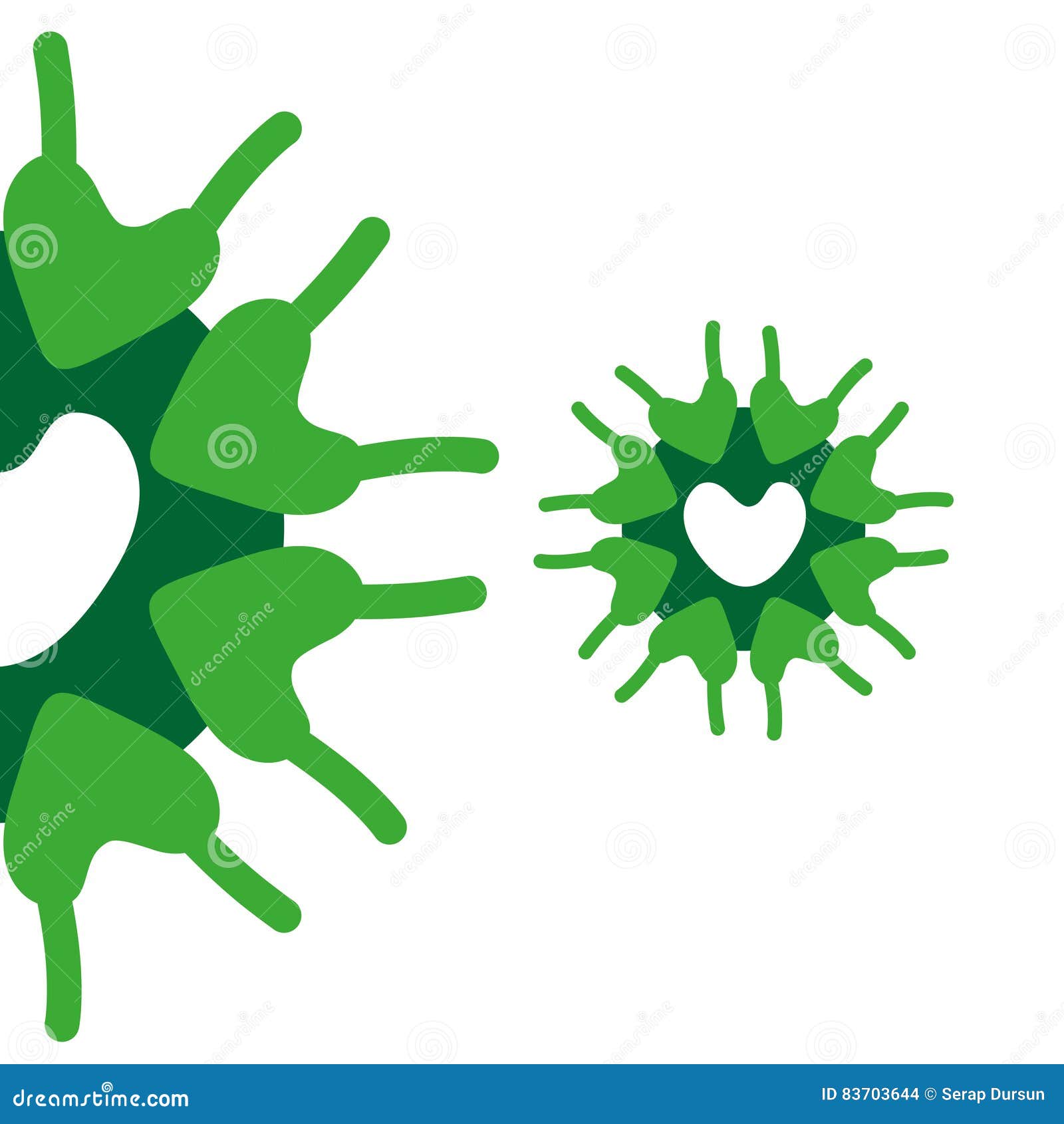 Microscobic Algea Icon stock vector. Illustration of algae - 83703644