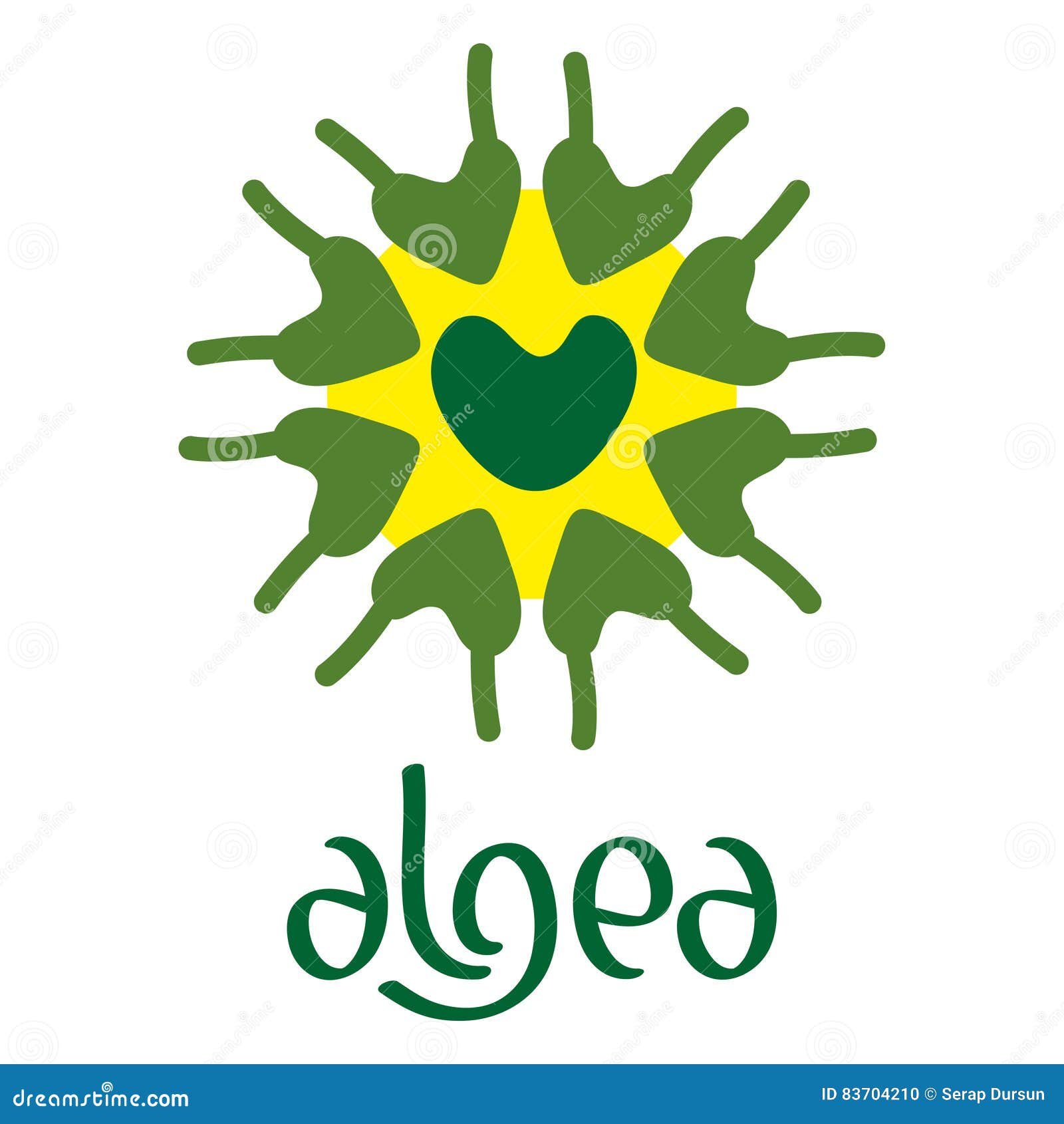 Microscobic Algea Symbol Och Logo Design Vektor Illustrationer ...