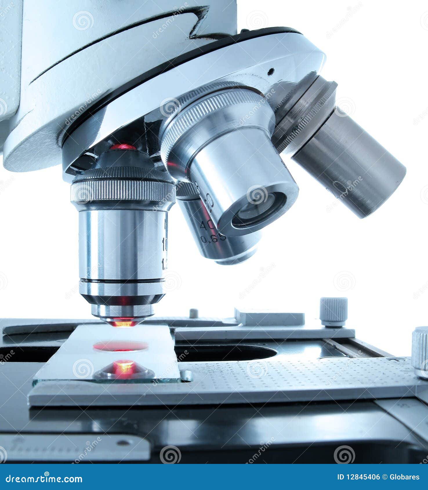 Microscope stock photo. Image of biology, biotechnology - 12845406