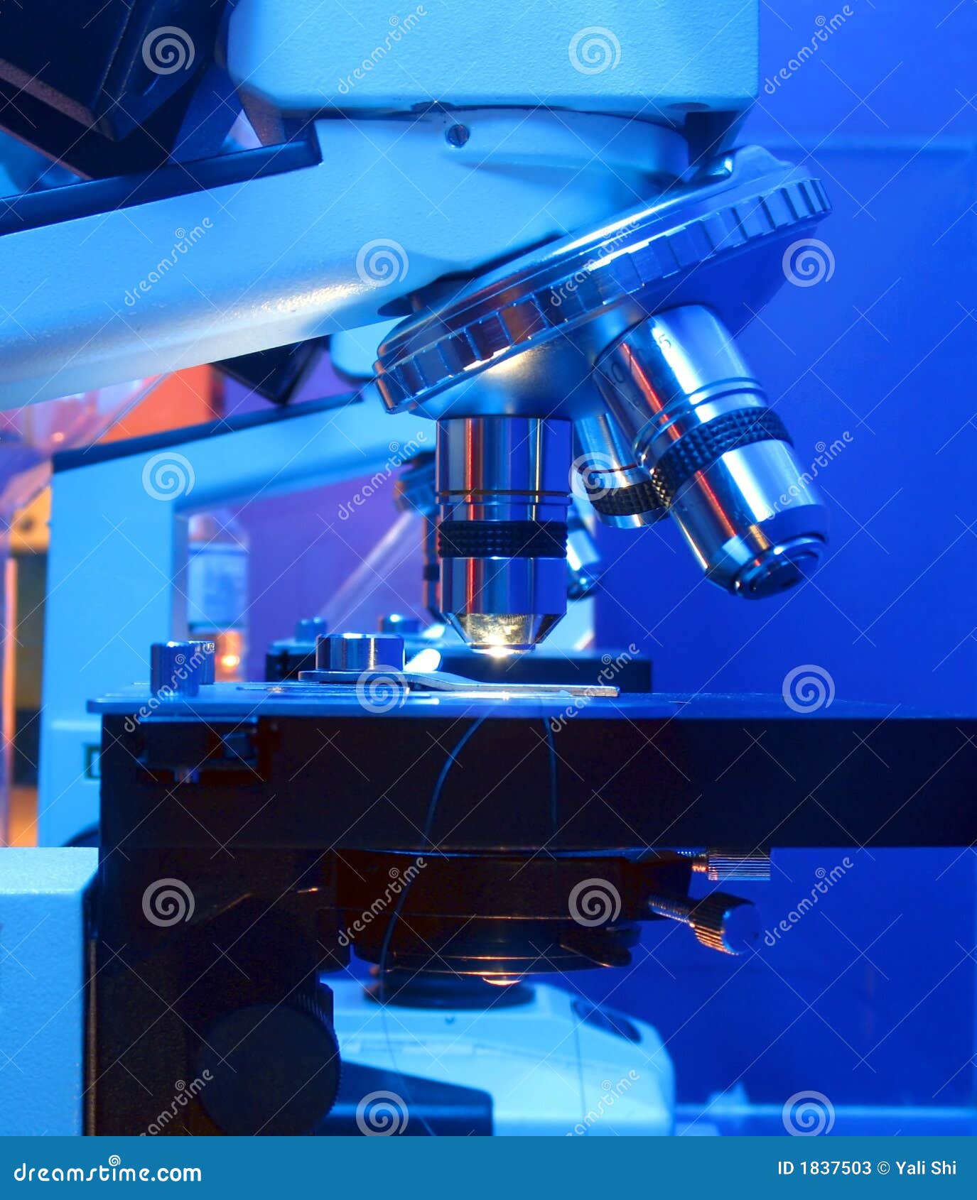 Microscope in Action stock image. Image of rotate, cylinder - 1837503