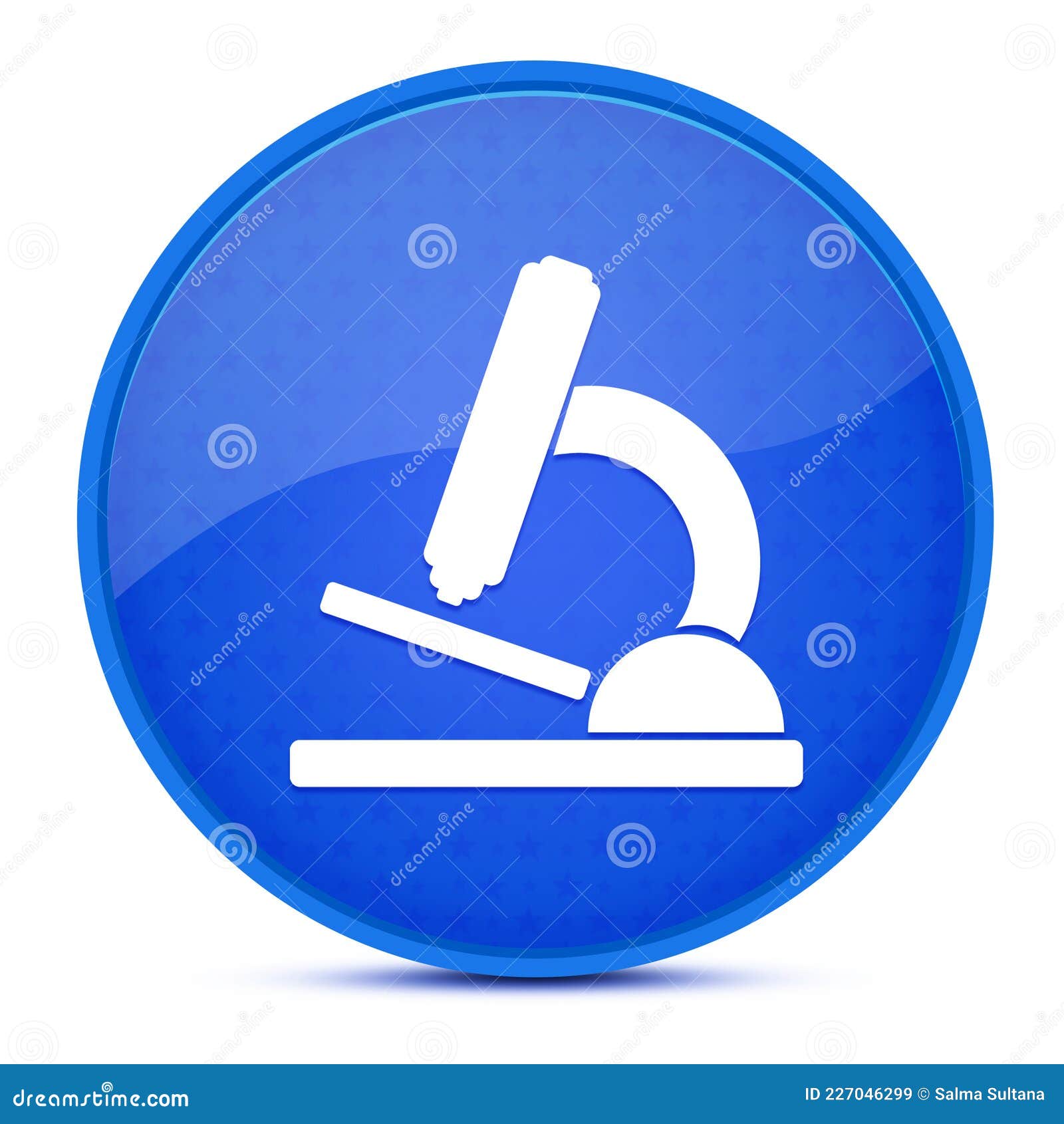 Microscope Aesthetic Glossy Blue Round Button Abstract Stock ...