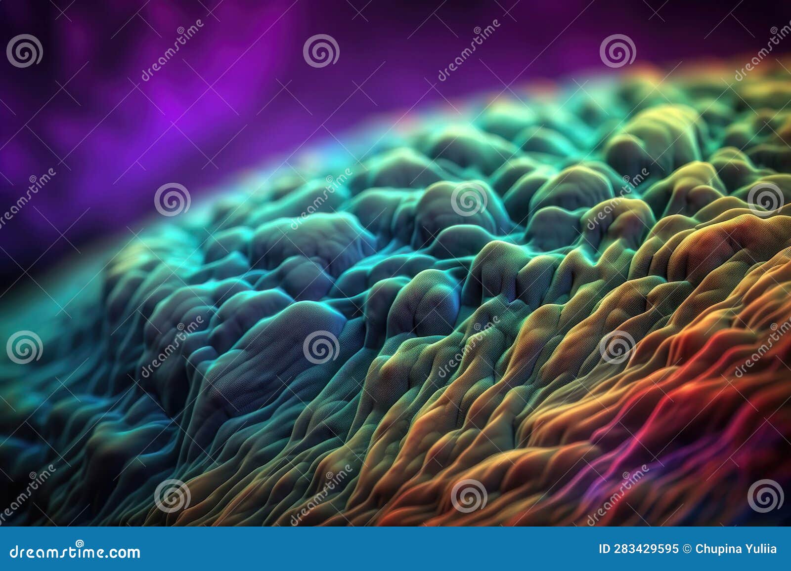 Microscope of Alien Skin. AI Generated Stock Illustration ...