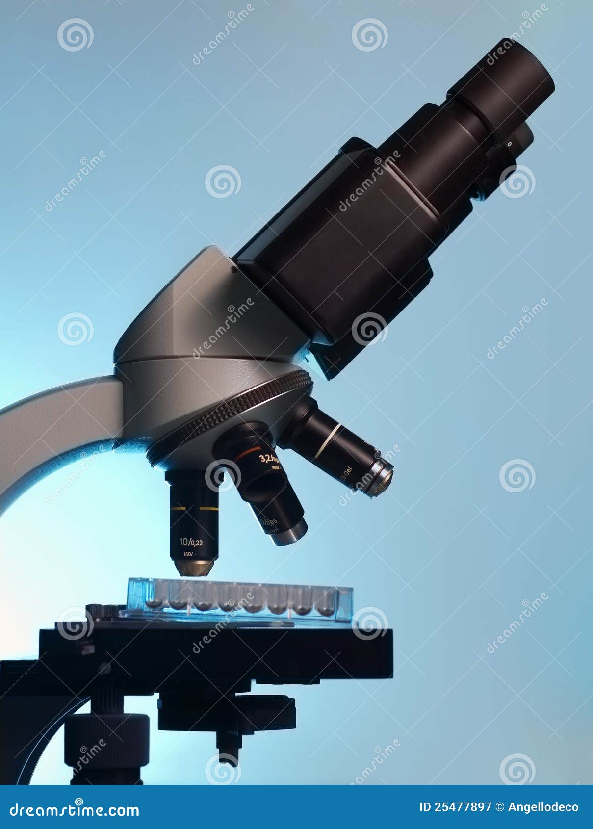 Microscope analysis stock image. Image of education, experiment - 25477897