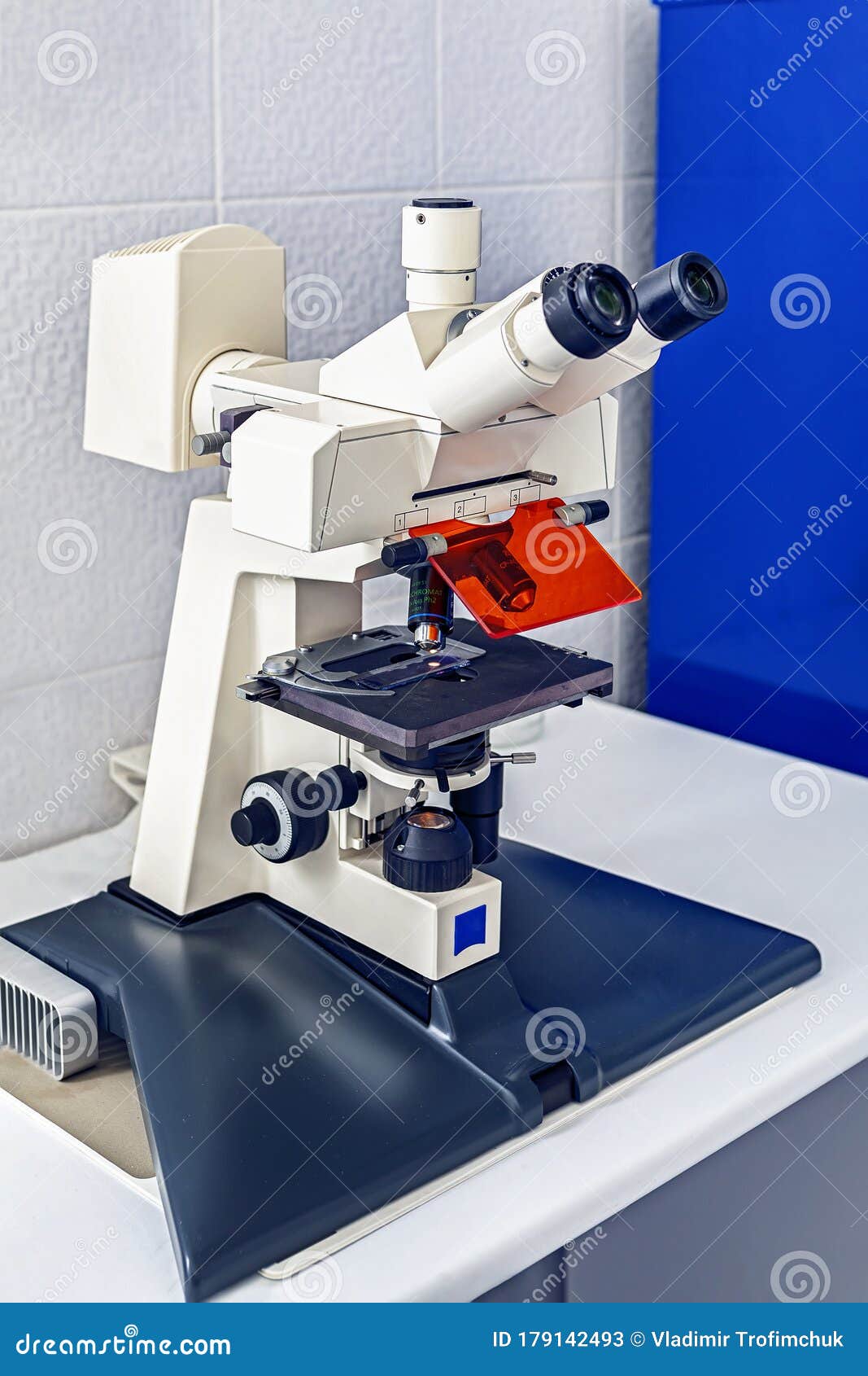 Microscope for Analysis Blood Test Stock Image - Image of bank ...
