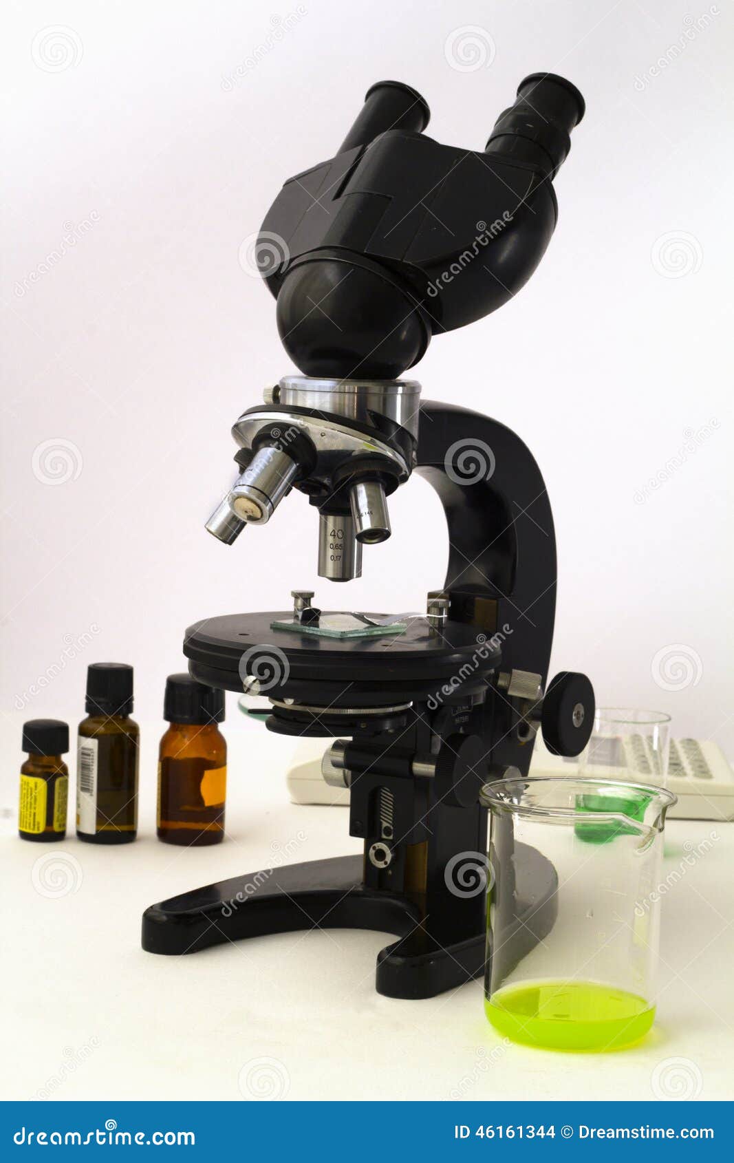 Microscope for analysis stock photo. Image of examination - 46161344