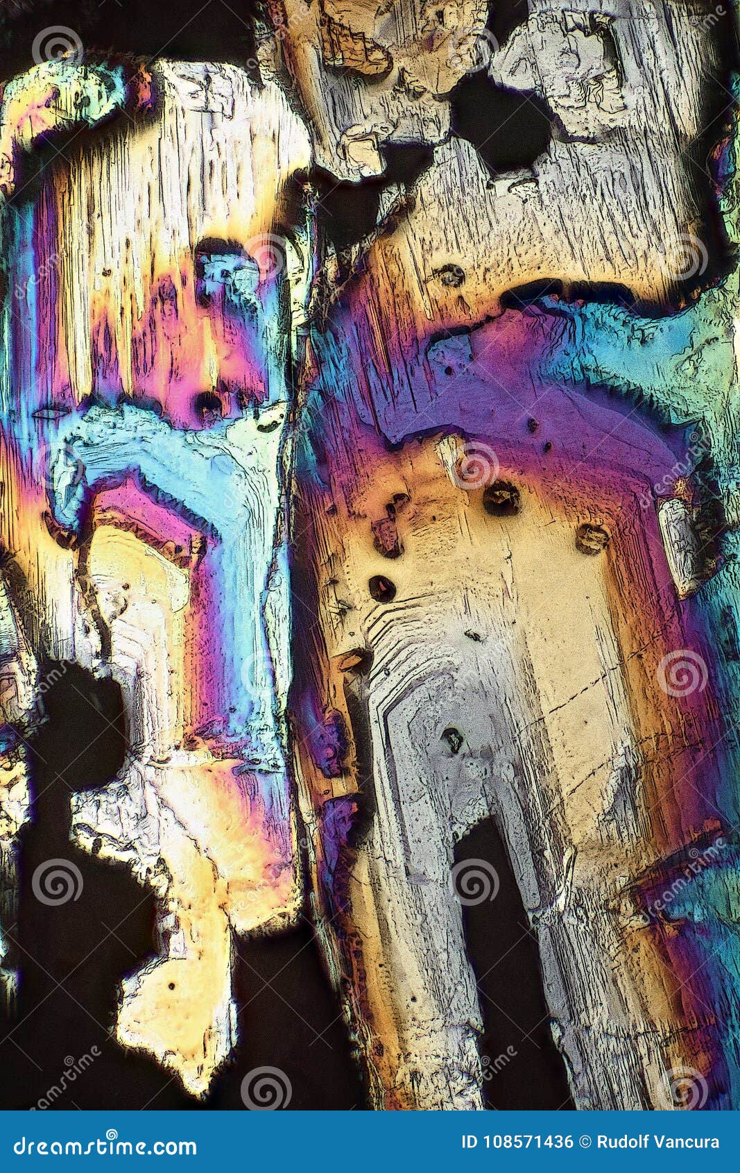Microscope-art Avec Les Cristaux De Flambage Photo stock - Image du ...