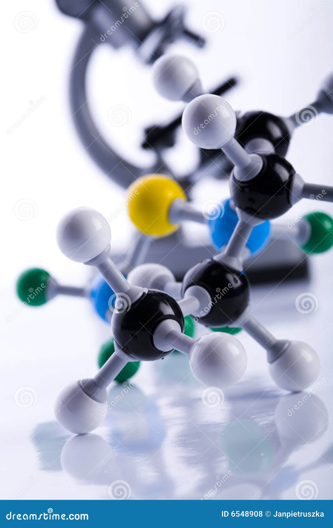 Microscope and atom stock photo. Image of design, construction - 6548908