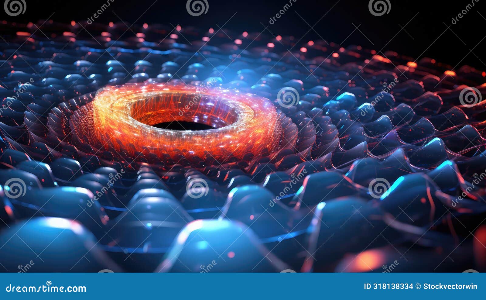 Microscope atom movement stock illustration. Illustration of positions ...