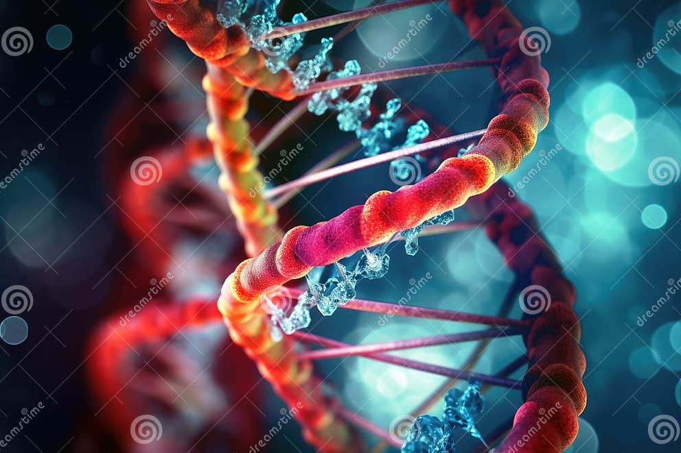 Microscope Background of Human DNA Stock Photo - Image of human, cell ...