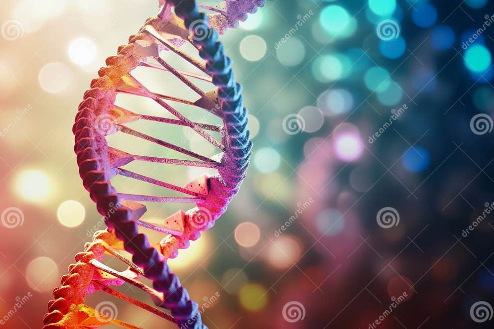 Microscope Background of Human DNA Stock Illustration - Illustration of ...