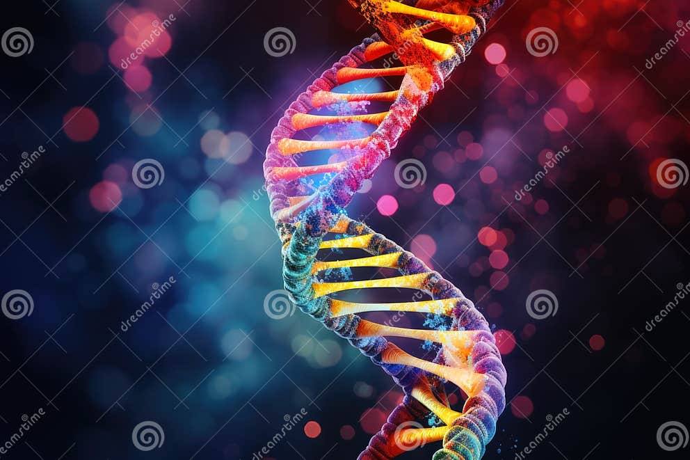 Microscope Background of Human DNA Stock Illustration - Illustration of ...
